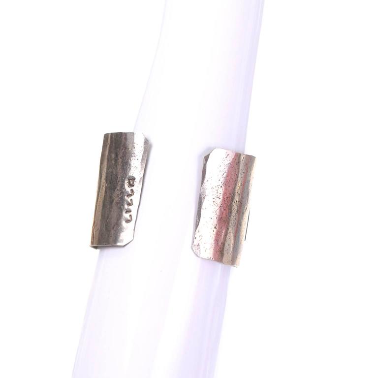 Signed Lilla Modern Brutalist Handmade Israel Mixed Metal Vintage ...