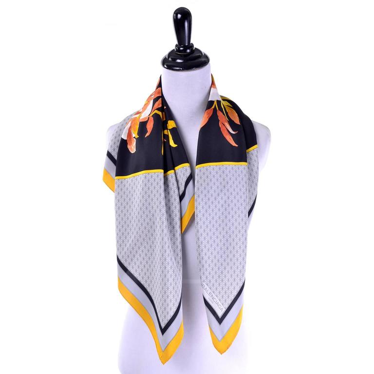 Balenciaga Paris Vintage Silk Scarf For Sale at 1stDibs | balenciaga ...