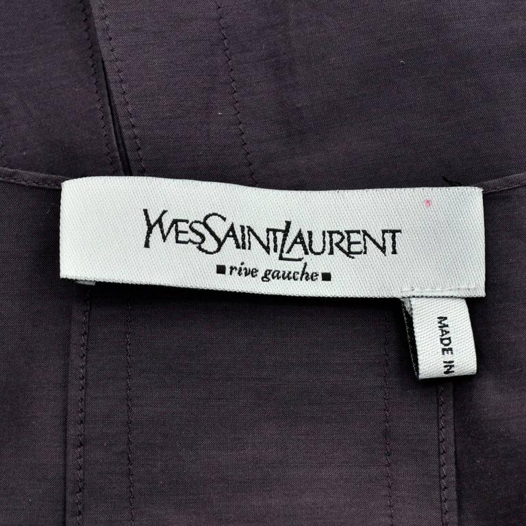 Yves Saint Laurent Aubergine Purple Sleeveless Cotton top at 1stDibs ...