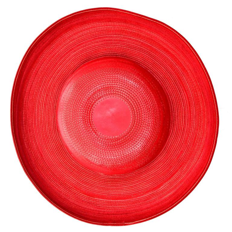 Patricia Hat Patricia Underwood Vintage Red Leather Hat with ...