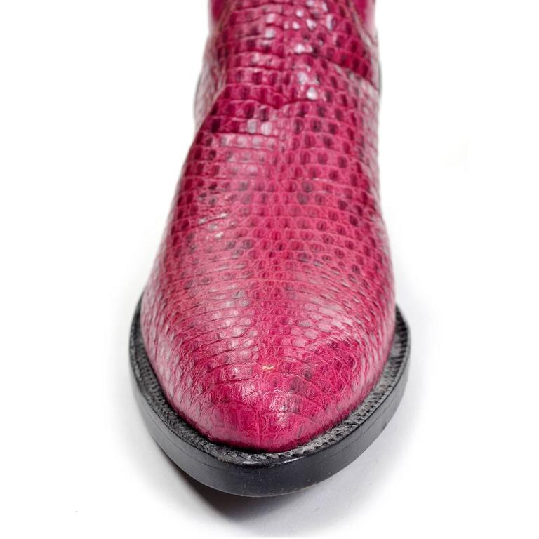 Vintage Tom Taylor Pink Cowboy Boots Santa Fe Custom Leather and ...