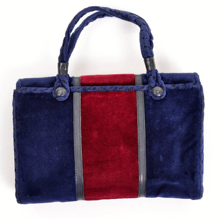 Rare 1960s L Righini Via Condotti Roma Blue and Burgundy Vintage ...