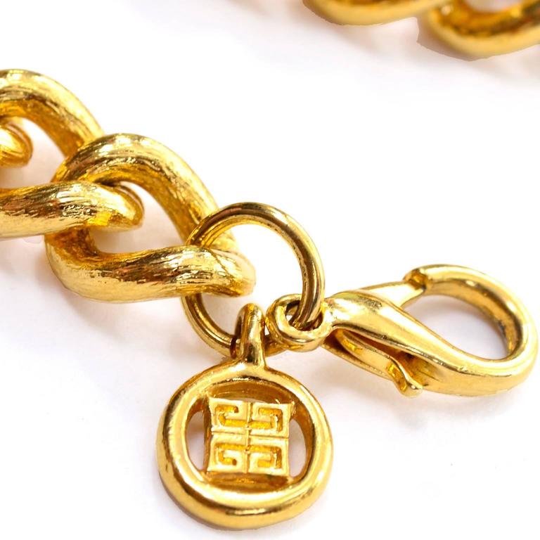 Givenchy Heavy Gold Link Chain Vintage Necklace at 1stDibs | givenchy ...