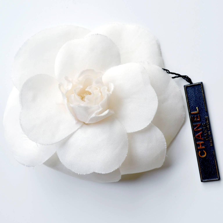 Chanel Camelia Flower Brooch W/ Original Box and Tag Attached at ...