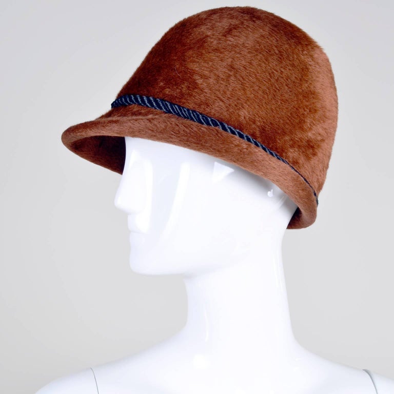 Yves Saint Laurent YSL Vintage Faux Fur Cloche Hat with Tassels, 1970s ...