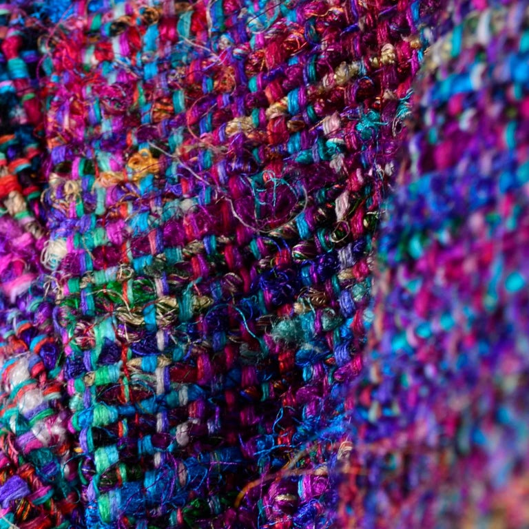 1980s Vintage Jacket in Multi Colored Silk Tweed For Sale at 1stDibs ...