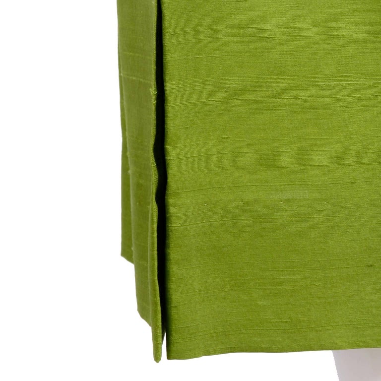 Rare American Designer Clare Potter 1950s Green Silk Shantung Vintage ...