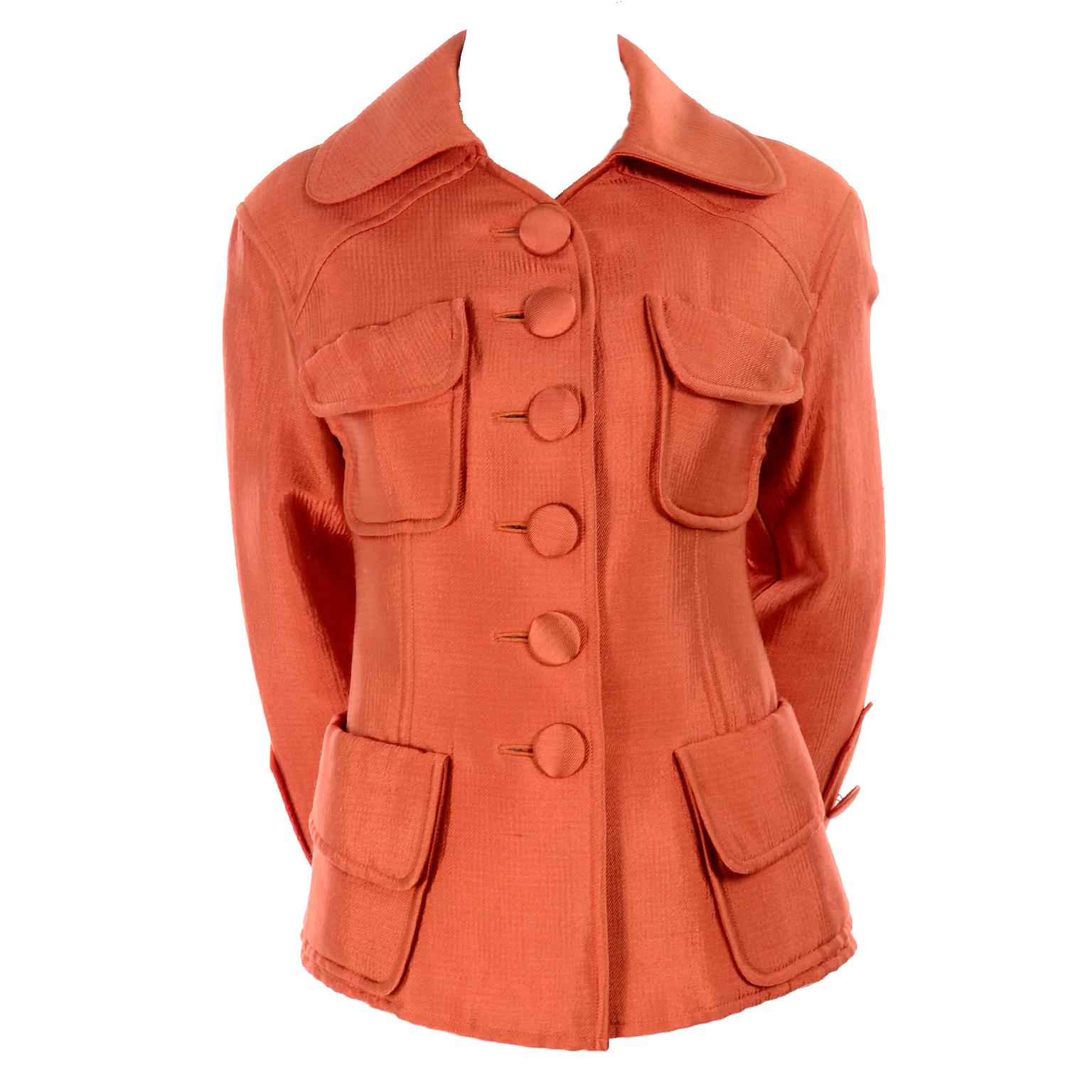 Christian Lacroix Paris Vintage Orange Jacket For Sale at 1stDibs