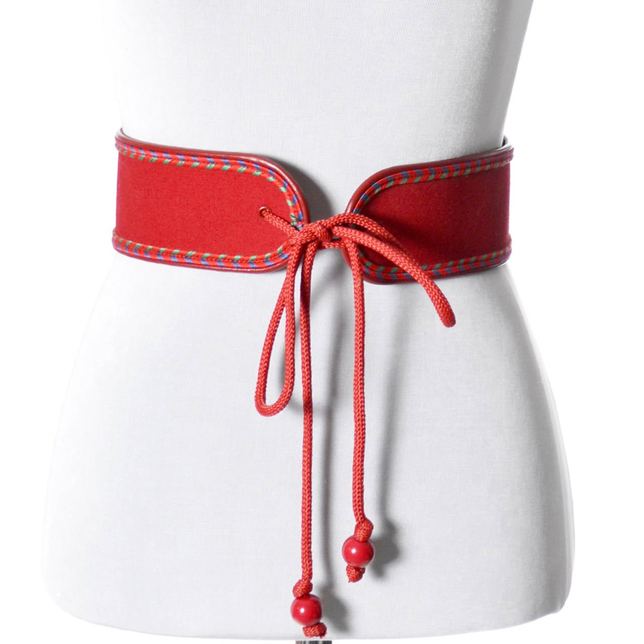 Yves Saint Laurent Vintage YSL Red Corset Belt Russian Peasant ...