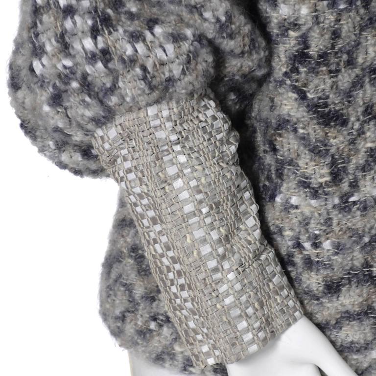 Nikos Handwoven High End Vintage 1980s Wool Sweater Woven Ribbon ...