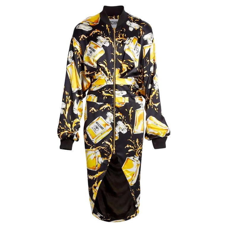2016 Moschino Couture Spilled Perfume Bottle Print Dress New with Tags ...