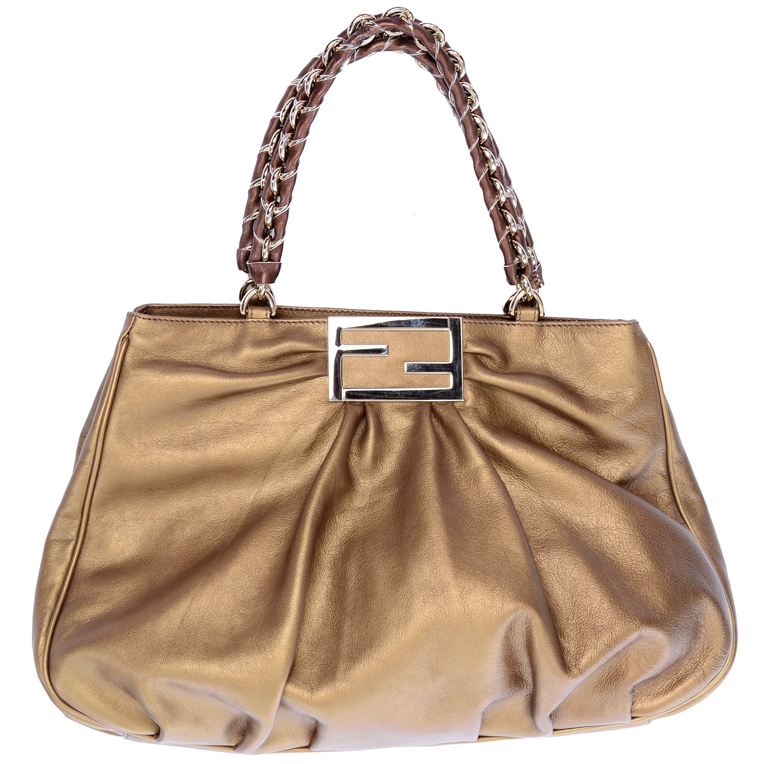 Fendi Straw Wicker Handbag With Leather Case NEW at 1stDibs