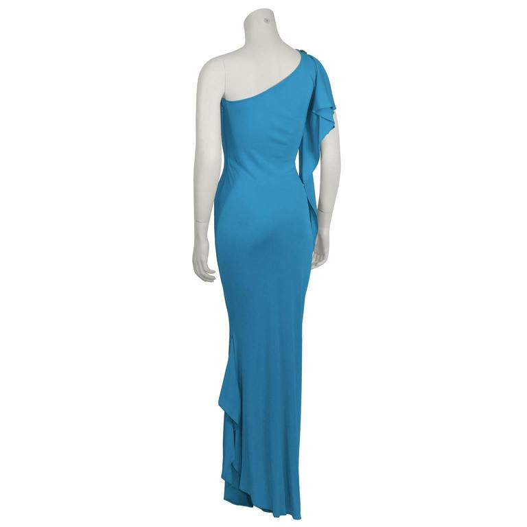 2000s Blue Marc Bouwer One Shoulder Gown at 1stDibs | marc bouwer age