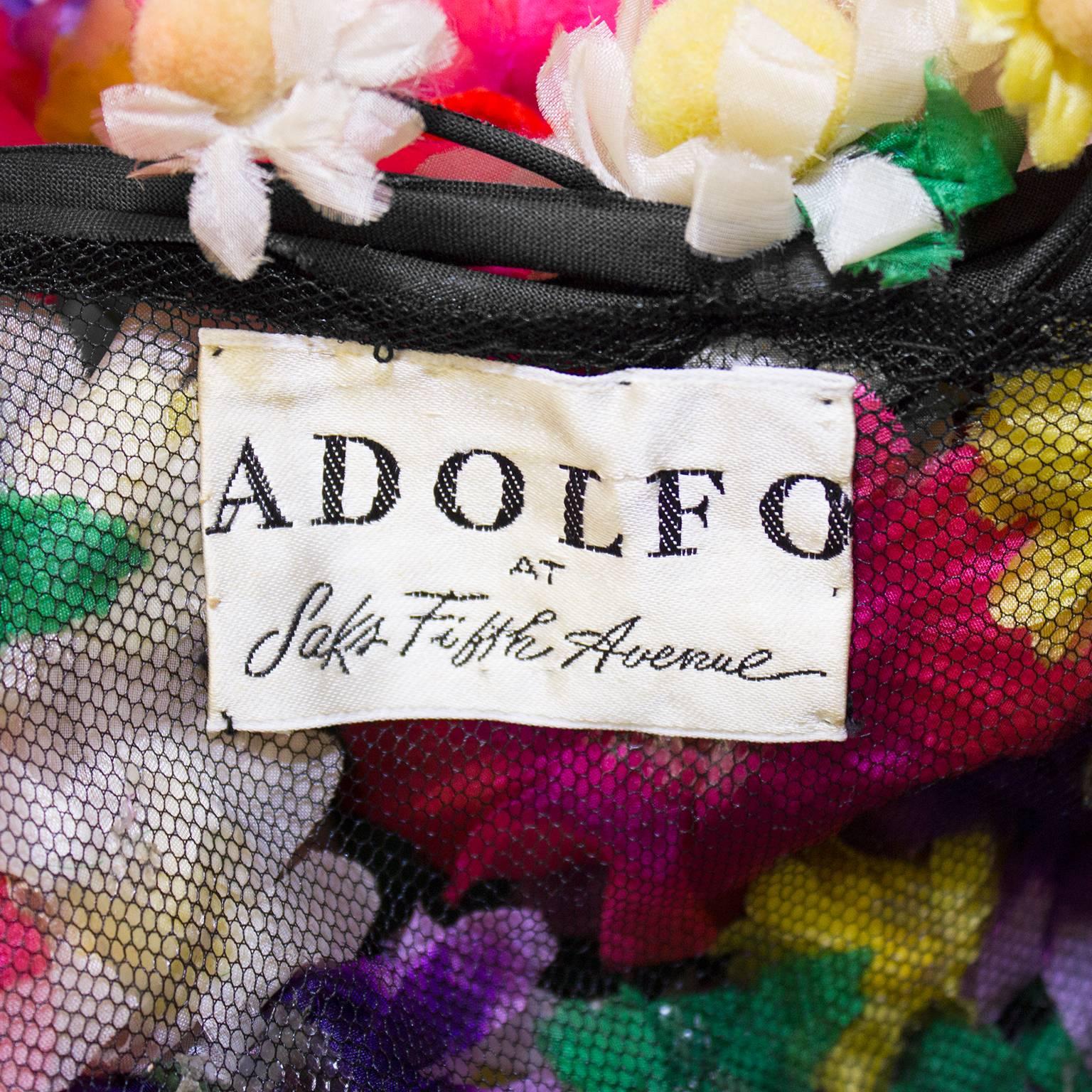 1970s Adolfo 3D Floral Vest at 1stDibs | floral vest jackets, 3d vest