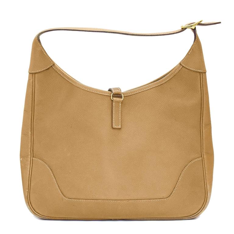1970's Tan Leather Hermès Trim II 31 at 1stDibs