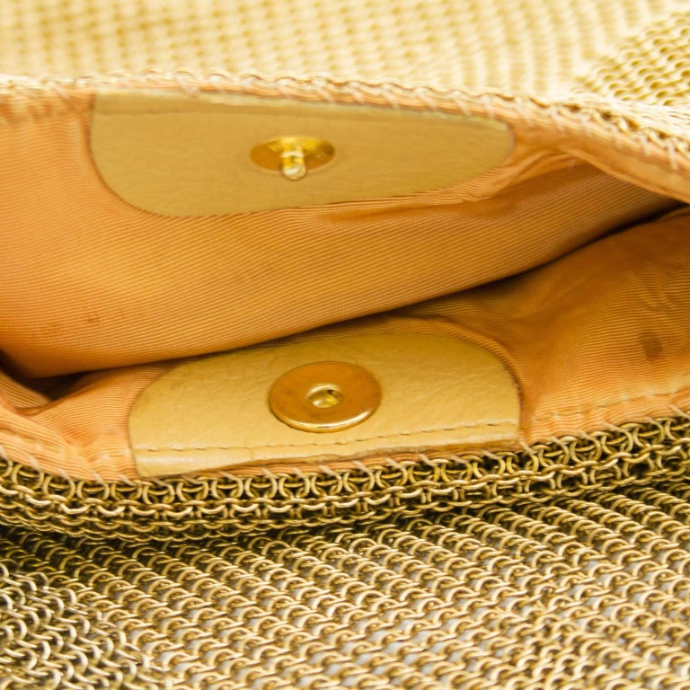1950s Gold Mini Mesh Bag at 1stDibs