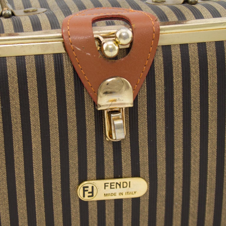 Fendi Zucca Stripe Box Train Bag at 1stDibs | fendi box bag