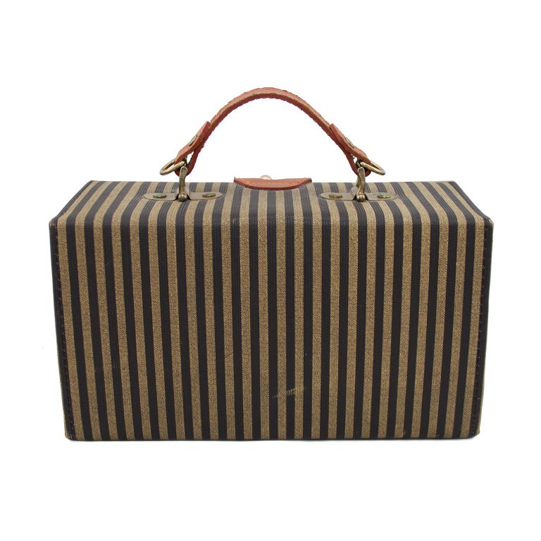Fendi Zucca Stripe Box Train Bag at 1stDibs | fendi box bag