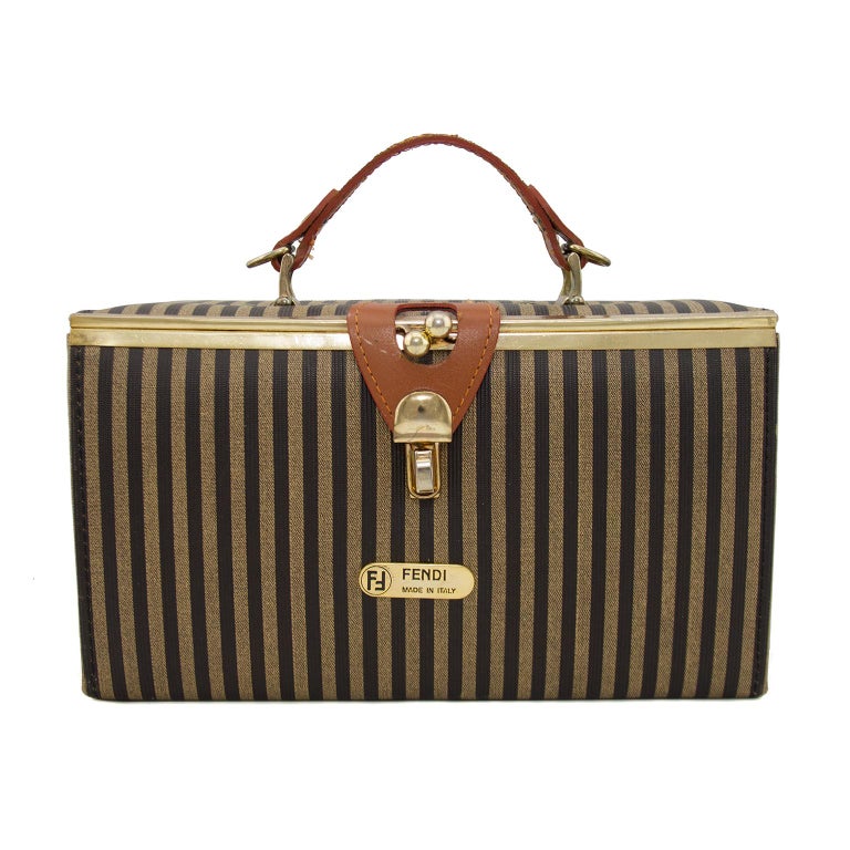 Fendi Zucca Stripe Box Train Bag at 1stDibs | fendi box bag