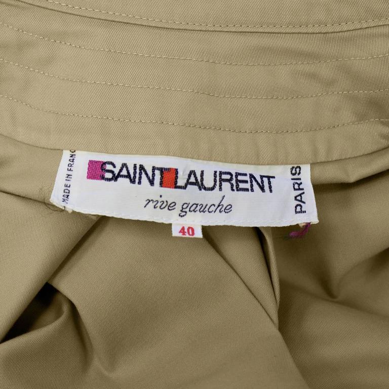 1970's Yves Saint Laurent YSL Safari Col. Coat Dress at 1stDibs