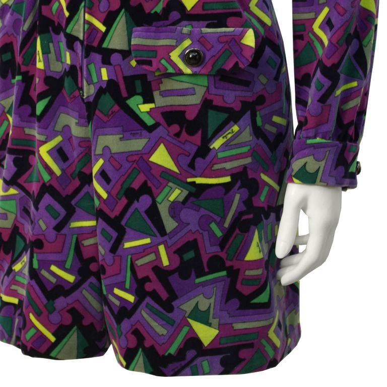 1960's Emilio Pucci Purple Velvet Romper with Belt at 1stDibs | emilio ...