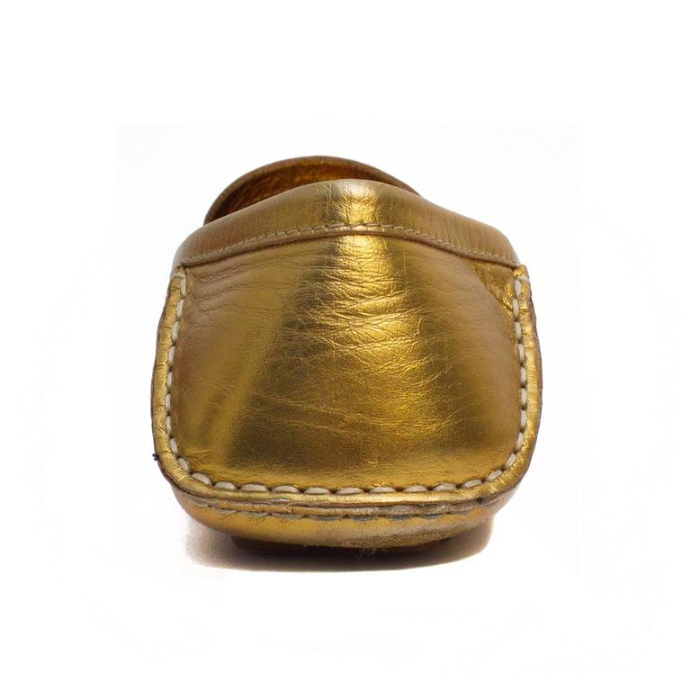 Gucci 2000s Gold Loafers with Bamboo at 1stDibs | 2000s gucci