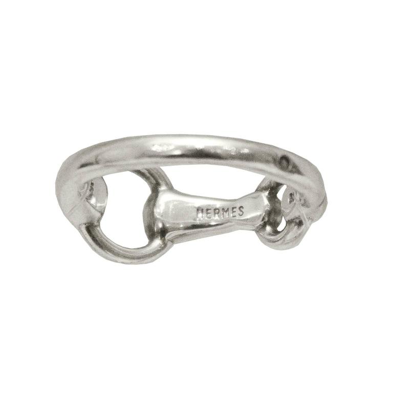 1980's Hermes Sterling Silver Ring For Sale at 1stDibs | hermes silver ring