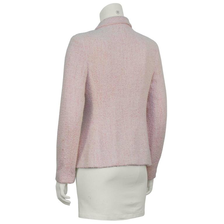 2000 Chanel Identification Baby Pink Jacket at 1stDibs