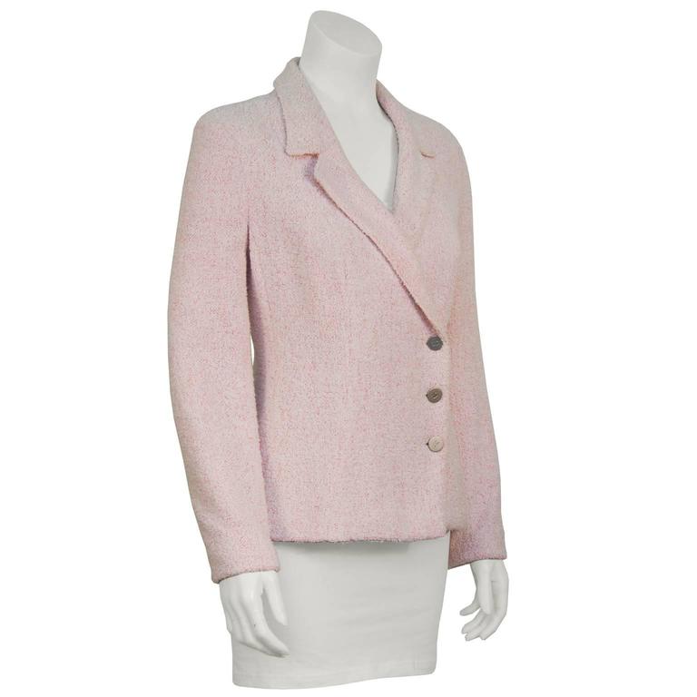 2000 Chanel Identification Baby Pink Jacket at 1stDibs