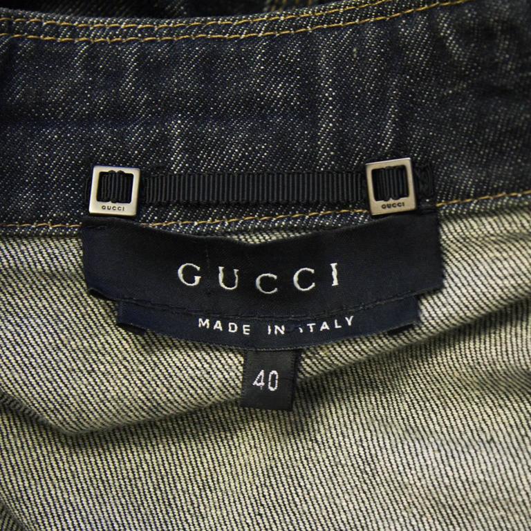2002 Tom Ford Era Gucci Fitted Jean Jacket at 1stDibs | jean jacket era