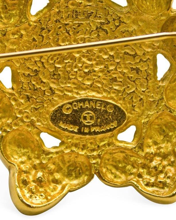 1980's Chanel Gold and Pearl Pin at 1stDibs