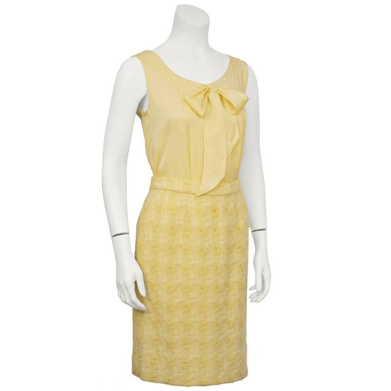 1970’s Chanel Yellow Boucle Jacket with Rickrack Trim at 1stDibs