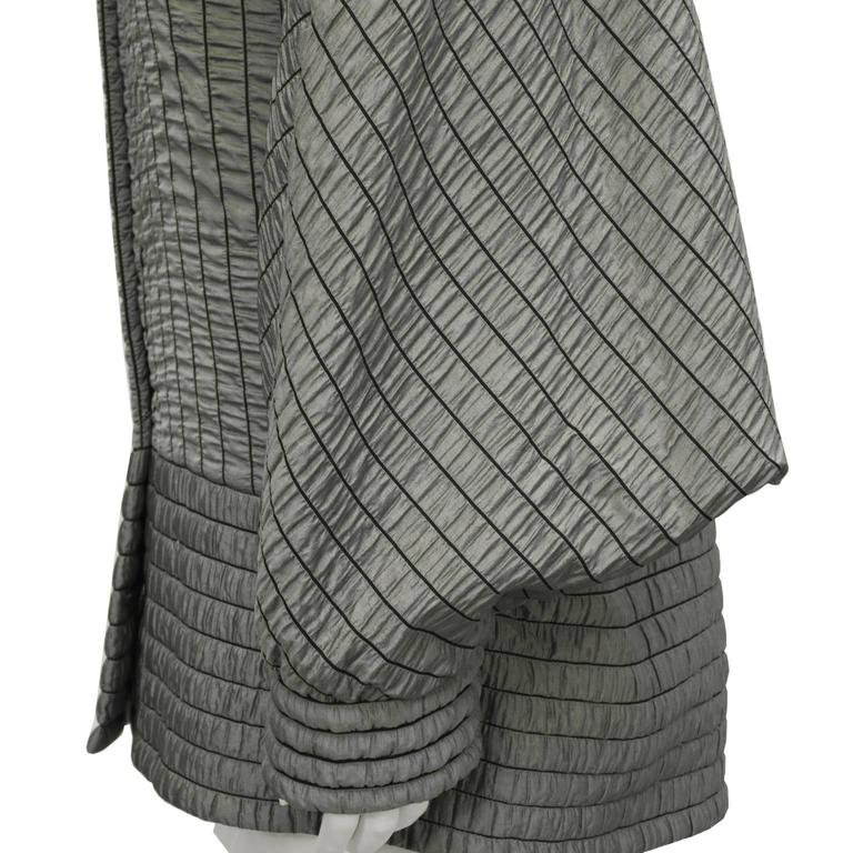 1980's Laura Biagiotti Batwing Gray Quilted Jacket at 1stDibs