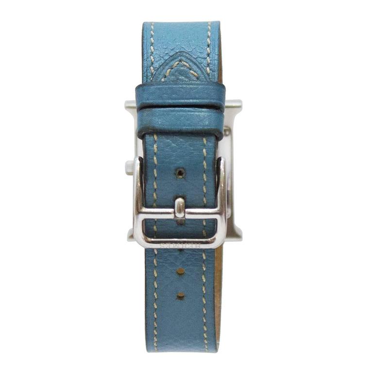 2001 Hermes Heure H Watch With Blue Strap at 1stDibs