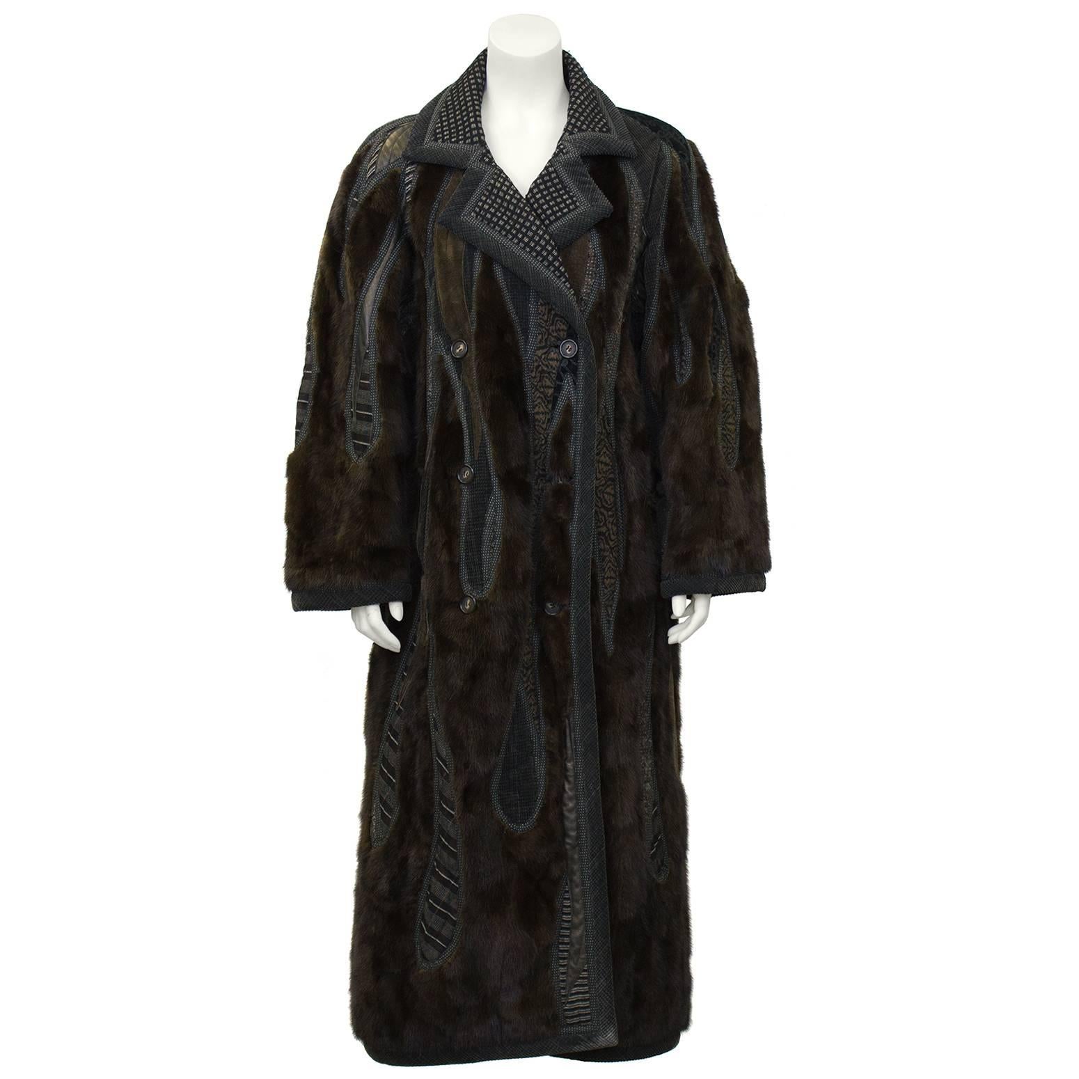 1990's Koos Van Den Akker Couture Mink and Patchwork Coat at 1stDibs ...