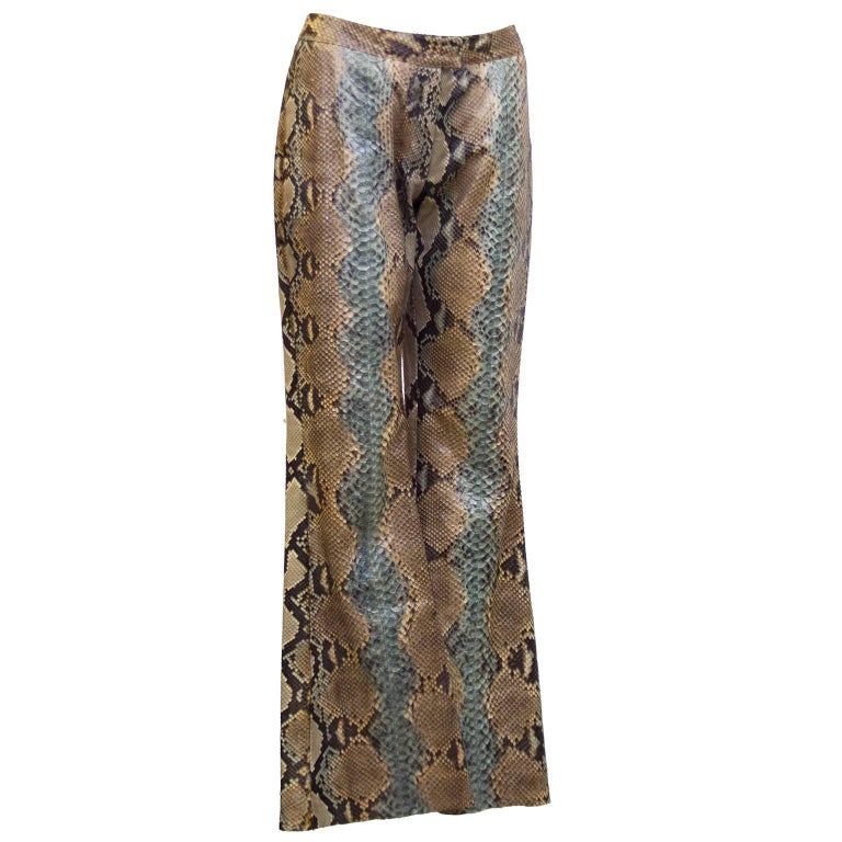 SS 2000 Tom Ford Era Gucci Genuine Python Leather Pants For Sale at ...