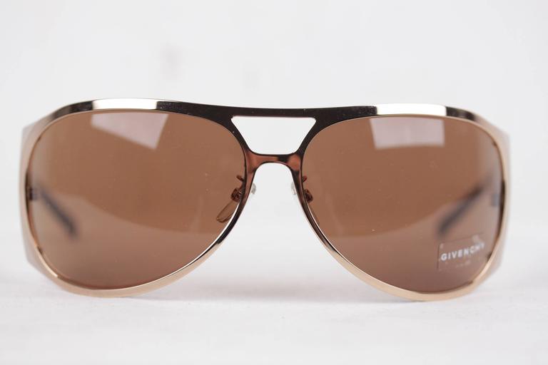 GIVENCHY gold metal wrap SUNGLASSES SGV 219 col.300 women aviator ...