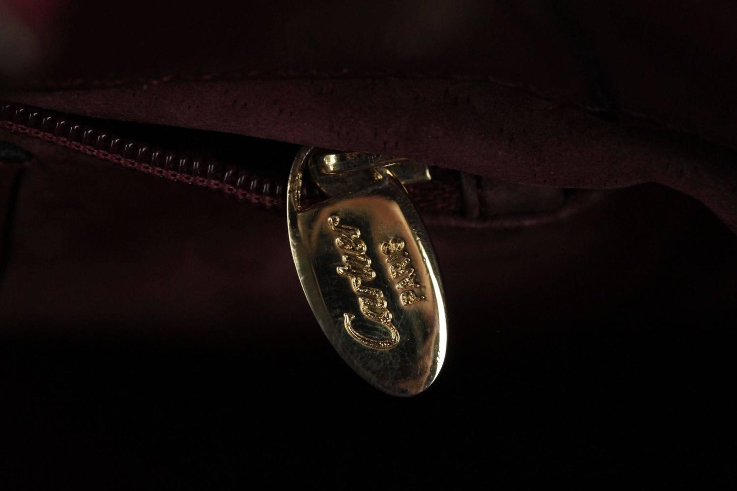 MUST de CARTIER Burgundy Leather ONE SHOULDER BACKPACK Shoulder Bag For ...