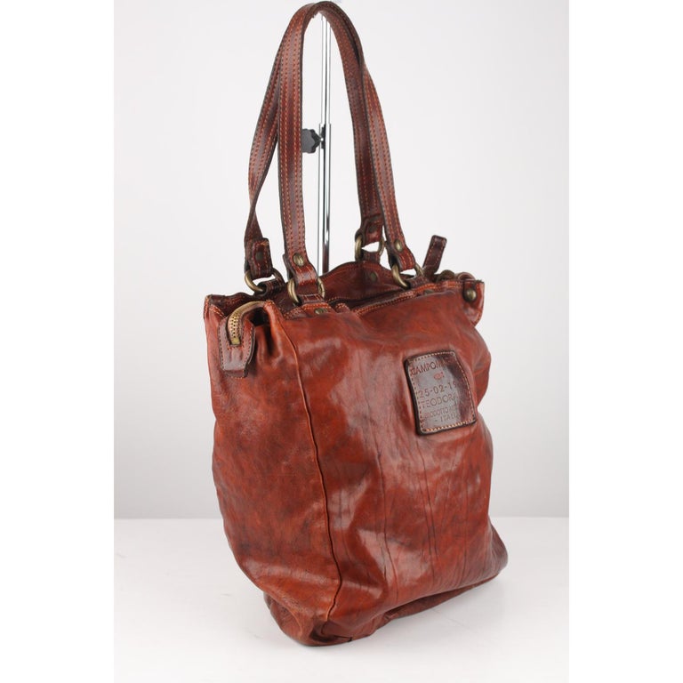 Campomaggi Teodorano Brown Leather Tote Shopping Bag For Sale at ...