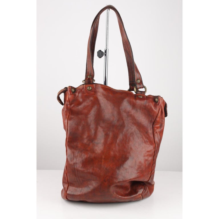 Campomaggi Teodorano Brown Leather Tote Shopping Bag For Sale at ...