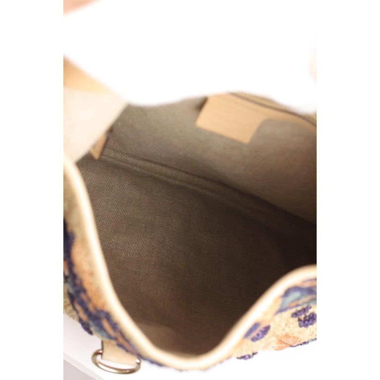 Gucci Beige Raffia Flowers Jackie O Bouvier Hobo Bag For Sale at 1stDibs