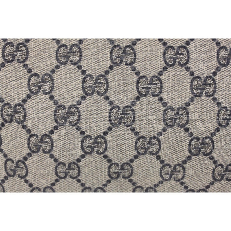Gucci Vintage Blue Monogram Canvas Shoulder Bag For Sale at 1stDibs