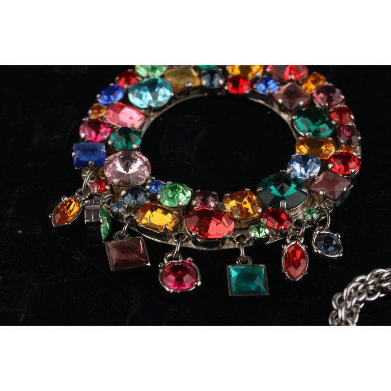 De Liguoro Haute Couture Multicolor Crystals Necklace For Sale at ...