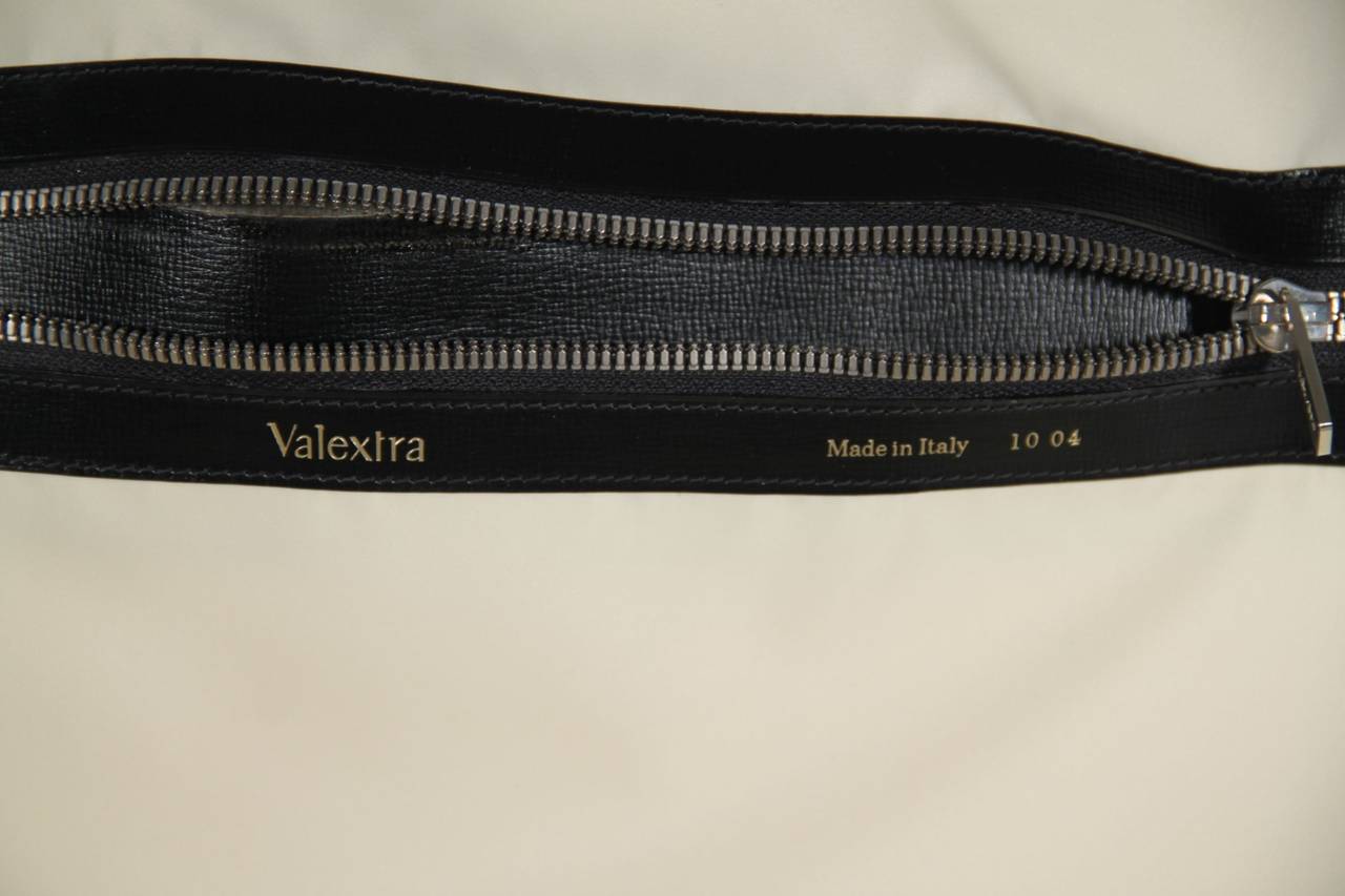 VALEXTRA Black Leather COSTA 75 SUITCASE Luggage w/ Protective Cover at ...