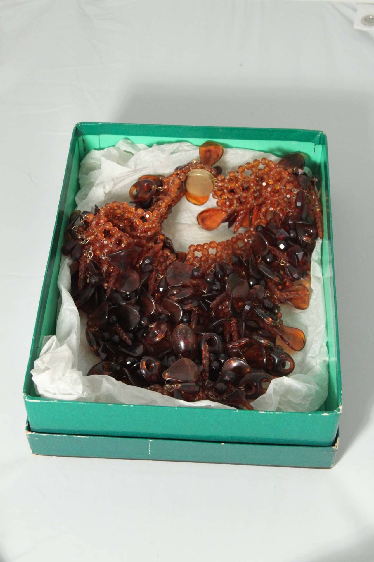 LA MENDOLA Italian VINTAGE 1970s Bakelite CASCADE NECKLACE Rare For ...