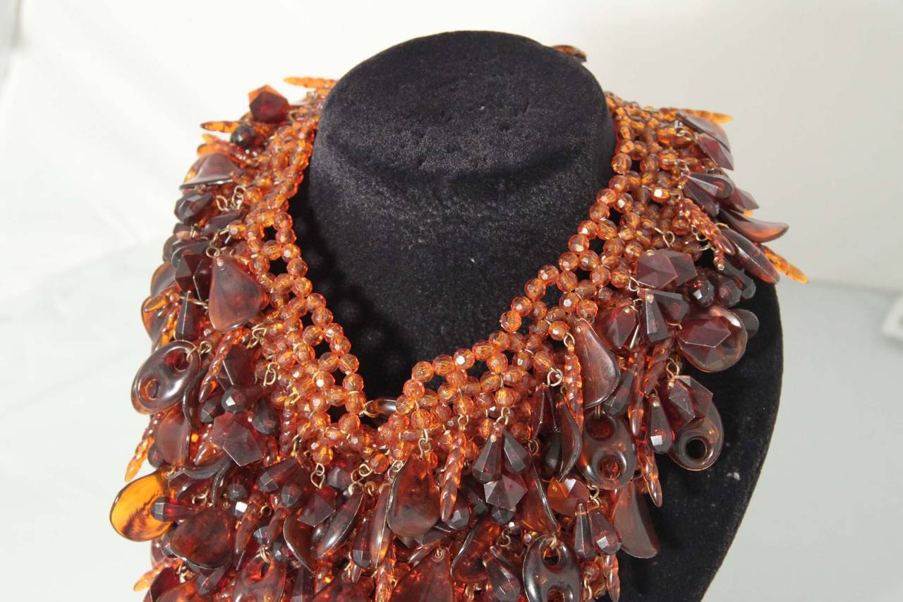 LA MENDOLA Italian VINTAGE 1970s Bakelite CASCADE NECKLACE Rare For ...