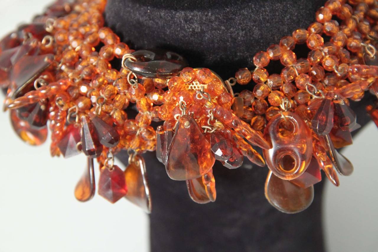 LA MENDOLA Italian VINTAGE 1970s Bakelite CASCADE NECKLACE Rare For ...