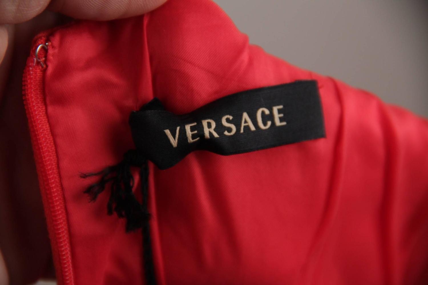 VERSACE Red Wool and Silk DRESS and JACKET Set SUIT 2007 Fall ...