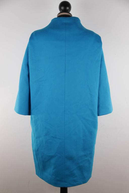 VERSACE Turquoise Wool BUSTIER DRESS and COAT Set SUIT 2007 Fall ...