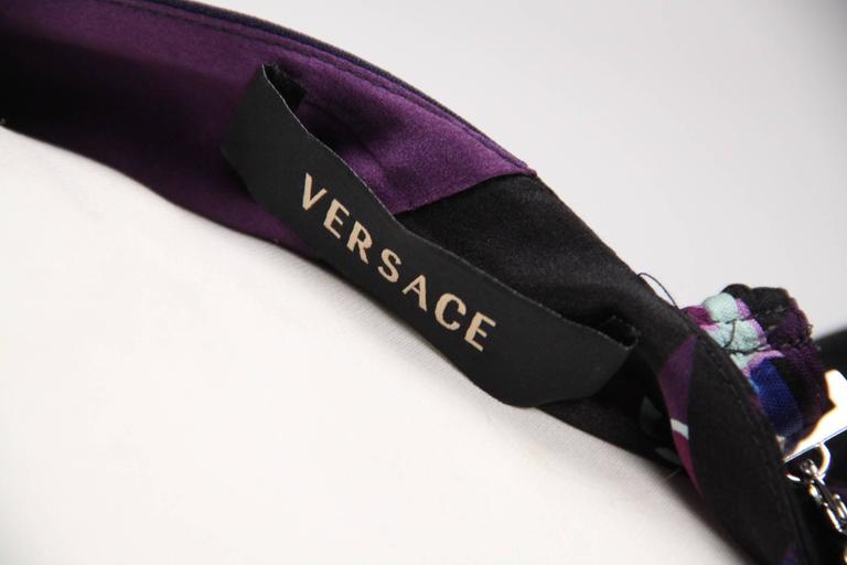 VERSACE Blue Silk TOP and Satin PANTS Trousers SET Size 40-42 For Sale ...